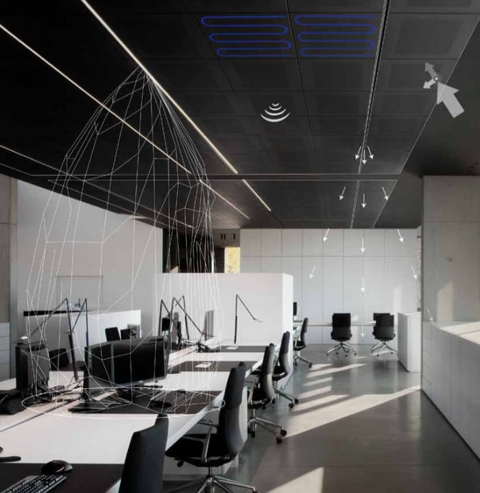 Vektron plafonds: 1 product voor geïntegreerde verlichting, audio ...